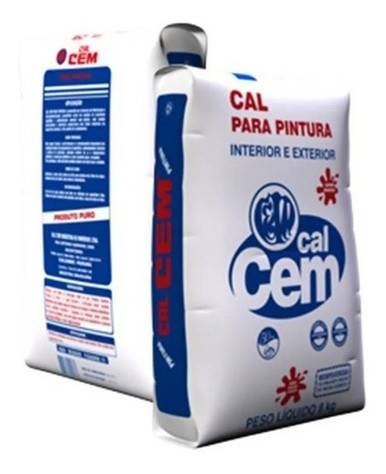 CAL 8kg Cal Blanca En Polvo Para Pintar Cal Rinde 16lts