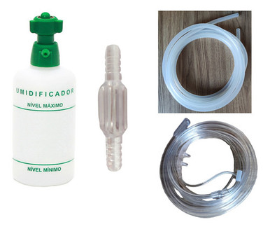 Complete Universal Oxygen Therapy Kit with Humidifier, Hose Extension ...