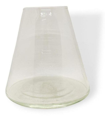 ByF Deco Cone-Shaped Glass Vase 1L Candle Holder Centerpiece