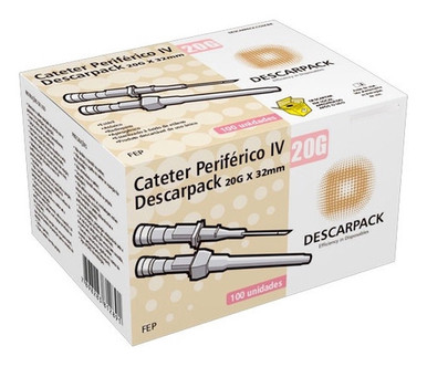 Descarpack Intravenous Peripheral Catheter 20G Box of 100 Units