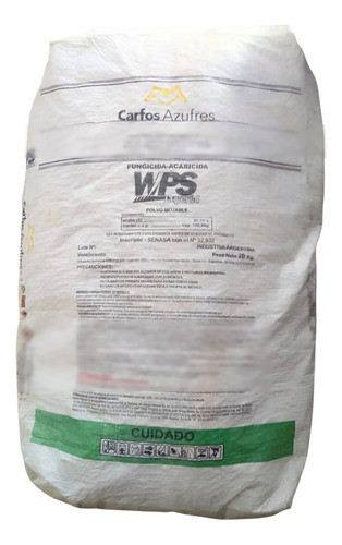 Carfos Micronized Wettable Sulfur WPS X 20 Kg - Fruit Mite Control