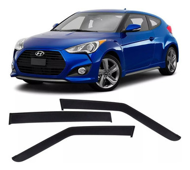 Ecoflex Acrylic Smoke Rain Guards for Hyundai Veloster 3 Doors