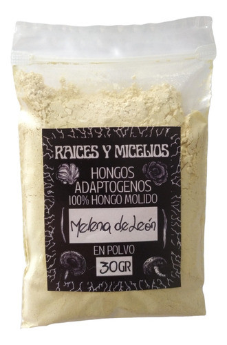 Raíces y Micelios Melena De León En Polvo 90 Gr Hongo Medicinal Adaptógeno