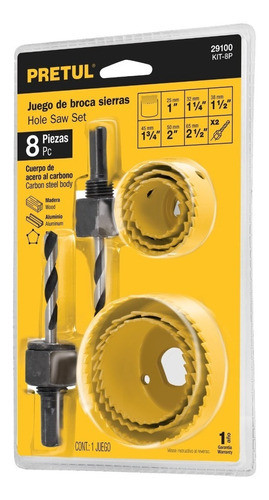 Pretul Wood Cup Drill Bit Set – 8 Pieces