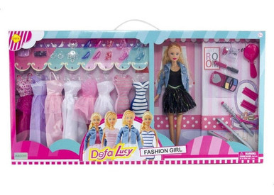 Defa Doll with 8 Dresses and Accessories