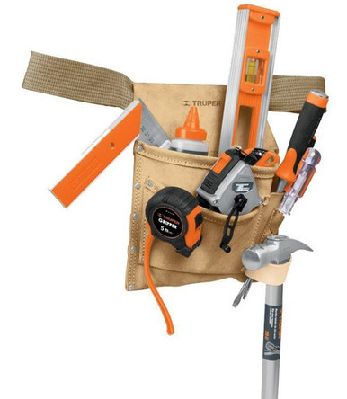 Truper Tool Holder with 6 Compartments and Belt