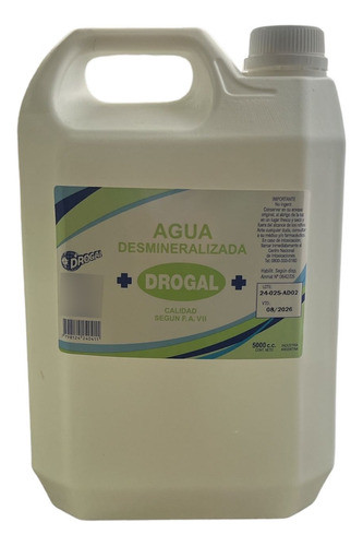 Drogal Purified Water 5 Liters for CPAP, BiPAP, Concentrator