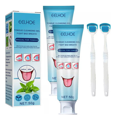 Tongue Cleaning Gel, Brush Set by Conjunto De Escova De Limpeza Em Gel ...