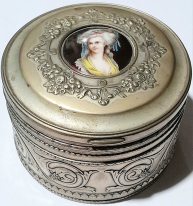 WMF Victorian Jewelry Box with Central Medallion Micropainting