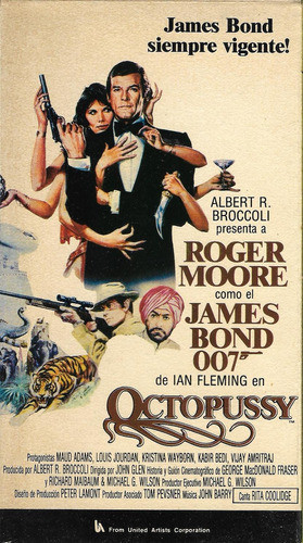 AVH Octopussy VHS Roger Moore James Bond Maud Adams