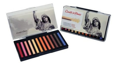 Conté à Paris Colored Crayons Set with 12 Assorted Colors