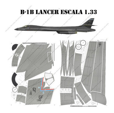 B 1 B Lacer Escala 1.33 Papercraft