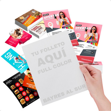 Bayres Al Sur 1,000 Full Color Flyers Front and Back. 115 Gr
