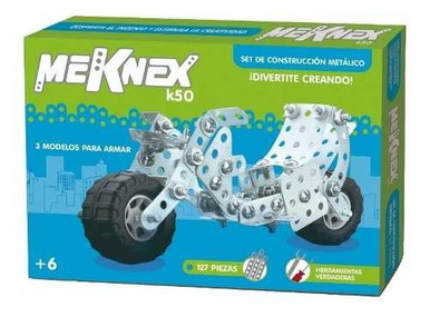 Meknex K50 Mecano Type Building Set 127 Pieces with Tools