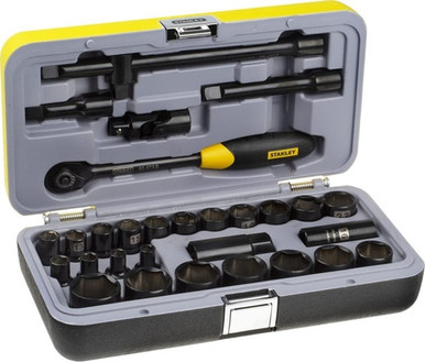 Stanley Fatmax 30-Piece Socket Set 8-32mm Chrome Black