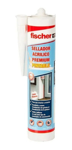 Fischer Premium Acrylic Sealant 310ml X 12u
