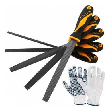 Tolsen 8-Inch File Set - 5 Pieces