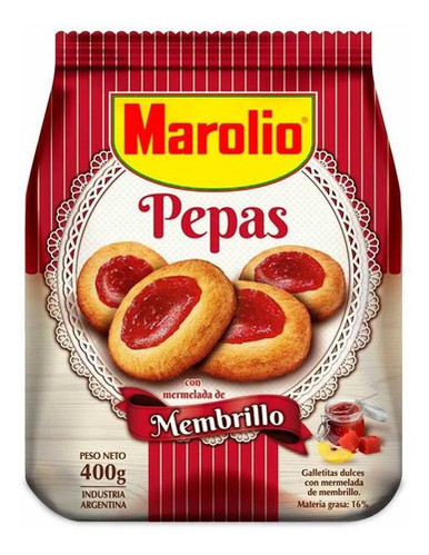 Marolio Pack of 14 Units Pepas Cookies 400g