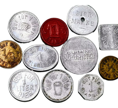 Antique Beer Tokens from Germany - Rare Collectibles