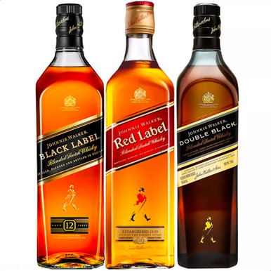 Johnnie Walker Red Label + Black Label + Double Black Whisky Combo