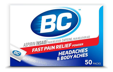 Bc Powder Original Strength Pain Reliever, Aspirin Powder Packets