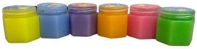 CRYSTALMUD Hexagonal Slime Pot of 140g Each Various Colors