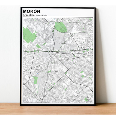 Andesmapas Mapa Partido De Morón 80cmx61cm