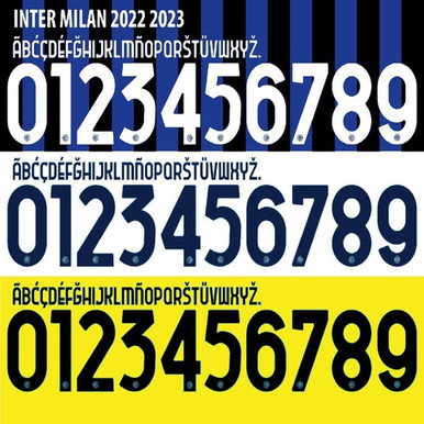 Inter Milan Typography 2022/2023 and Editable Numbers