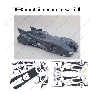 Batmobile Batman Papercraft