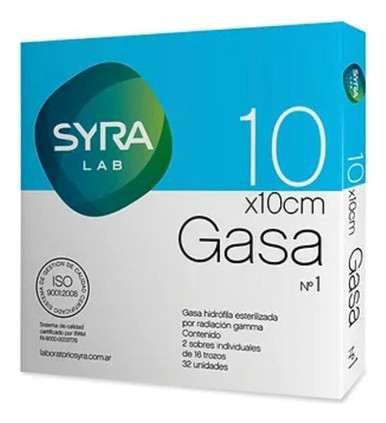 Syra Lab Sterile Gauze 10 X 10cm Case X32 Units