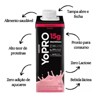 YoPro Strawberry 15g Protein Beverage 250ml