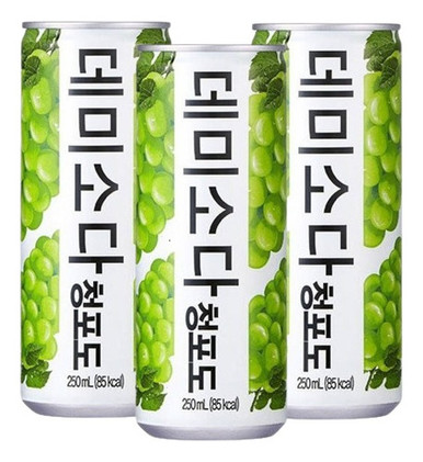 Demi Soda Green Grape Flavored Soda Kit 3 - 250ml