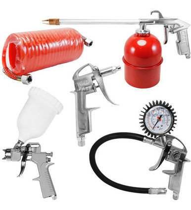 Lusqtoff Compressor Kit 5-Piece Painting Set with Inflator