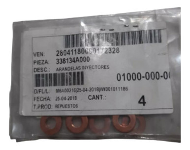 Original Kia Injector Washer for Sorento 1 2.5 CRDi & Hyundai H1 2.5