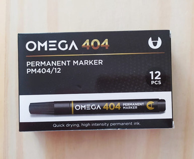 Omega Permanent Marker Round Tip X 12 Units (Fibron)