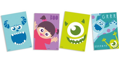 Monsters Inc. Decorative Frames Set - 4 Prints