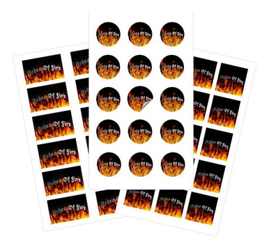 Ashes Of Fire 10 Custom Perforated A4 Sticker Sheets
