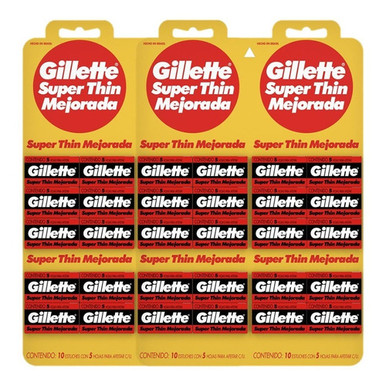 Gillette Super Thin Improved Razor Blades X 150