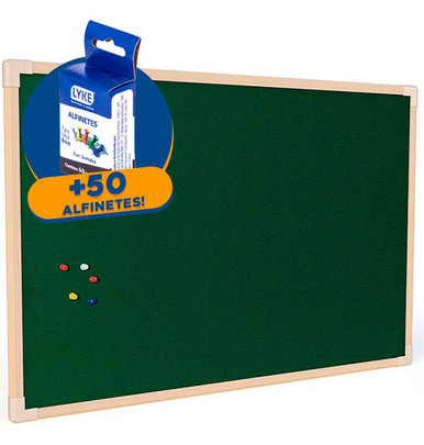 Stalo Felt Board 60x40 Wooden Wall Bulletin Board with Pins