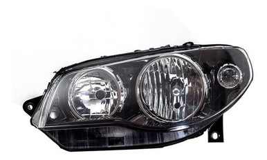 Fiat Left Headlight Assembly Black Background Chrome Ring Manual ...