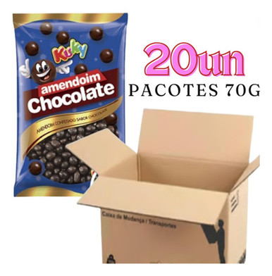 Kuky Chocolate Covered Peanuts = Box of 20 Units 70 Grams