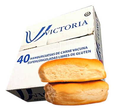 Victoria 40 Hamburgers 110g + Artisan Bread + Dressing