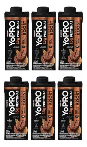 YoPRO Lactose Drink 15g Protein Cappuccino 250ml Kit C/6