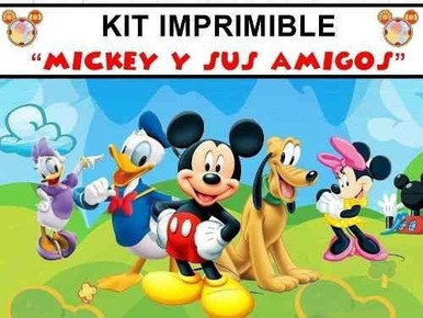 Editable Printable Kit for Mickey and Friends Party