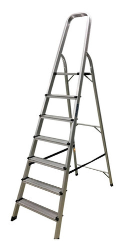Lüsqtoff Household Step Ladder 7 Steps Aluminum Folding