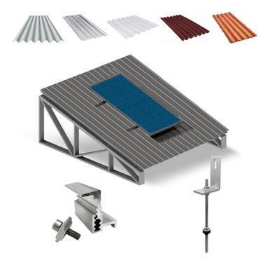 Kaztec Solar Panel Support Structure Kit for 1 Solar Panel - Metal Beam