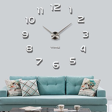 Vangold Frameless DIY 3D Mirror Wall Clock