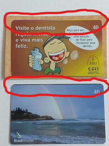 BRASIL TELECOM 2 Defective Cards for Collection