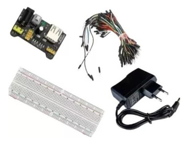 Generic Protoboard Kit with 12V 1A Power Supply + 65 Piece Jumper Wires