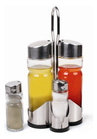 Selecta Oil and Vinegar Set with Salt and Pepper Shakers